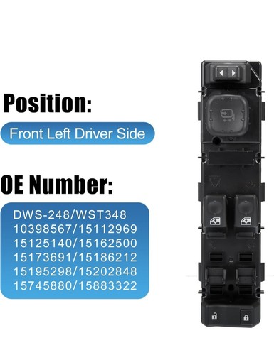 15883322 Driver Side Master Power Window Switch For Chevy GMC Silverado ...