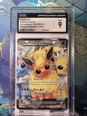 Flareon EX (Full Art) RC28-32 Generations: Radiant Collection Holo | eBay
