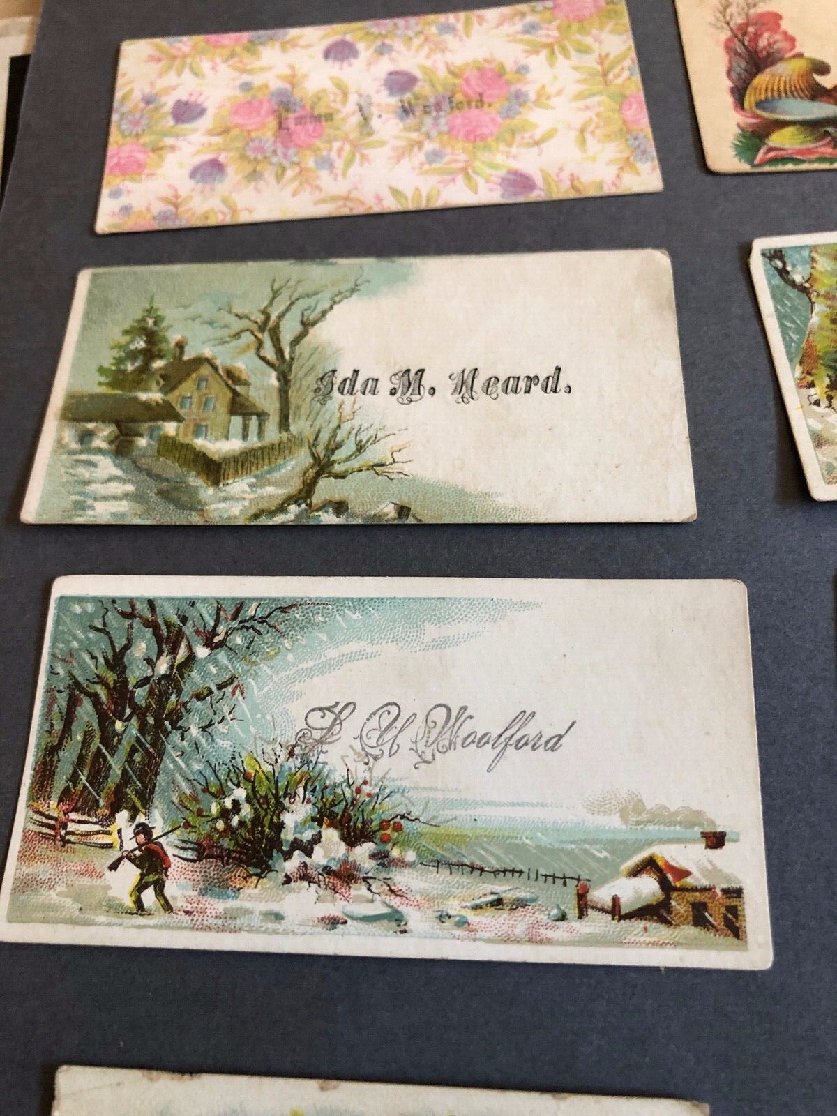Antique Victorian lot of 15 Visiting Calling Souvenir Cards | eBay