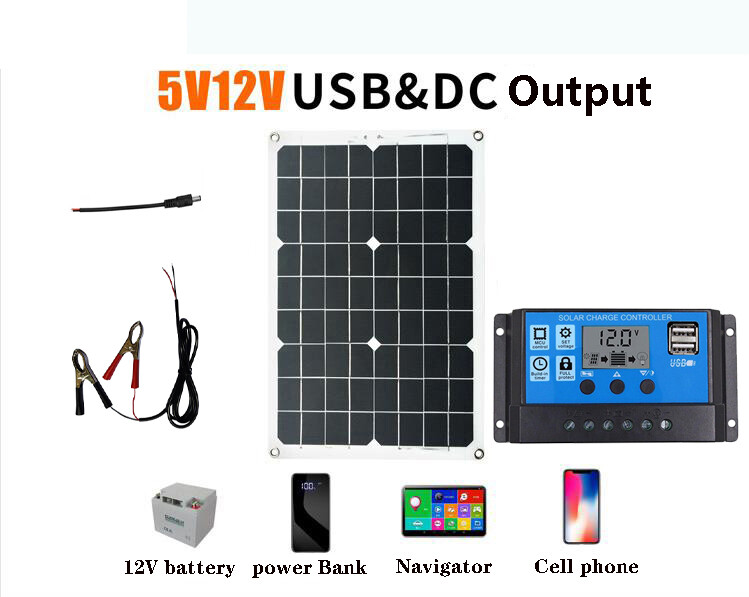 6000W Complete Solar Panel Set Power Generator Home RV Camping ...
