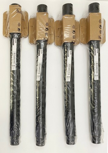 SET of 4 - Ikea OLOV Leg Adjustable 23⅝-35⅜" Steel/Poly Black 302.643. ...