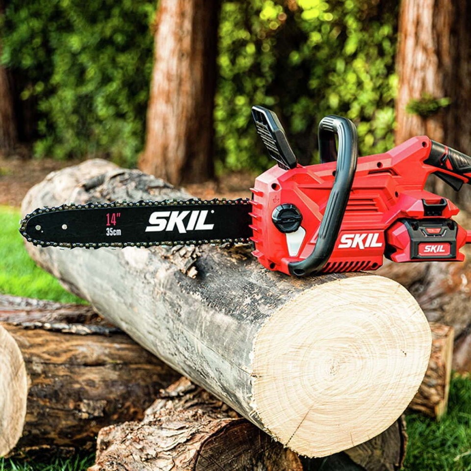 40 V Brushless Chainsaw W/Battery Charger Auto-Lubricating Anti ...