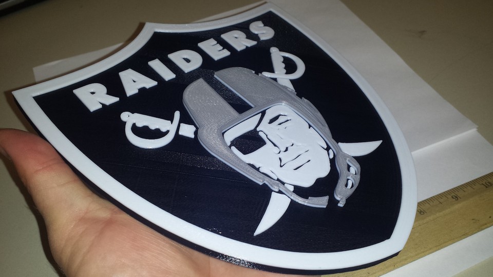 Las Vegas / Oakland Raiders 3D Football Logo - Emblem, Ornament or ...