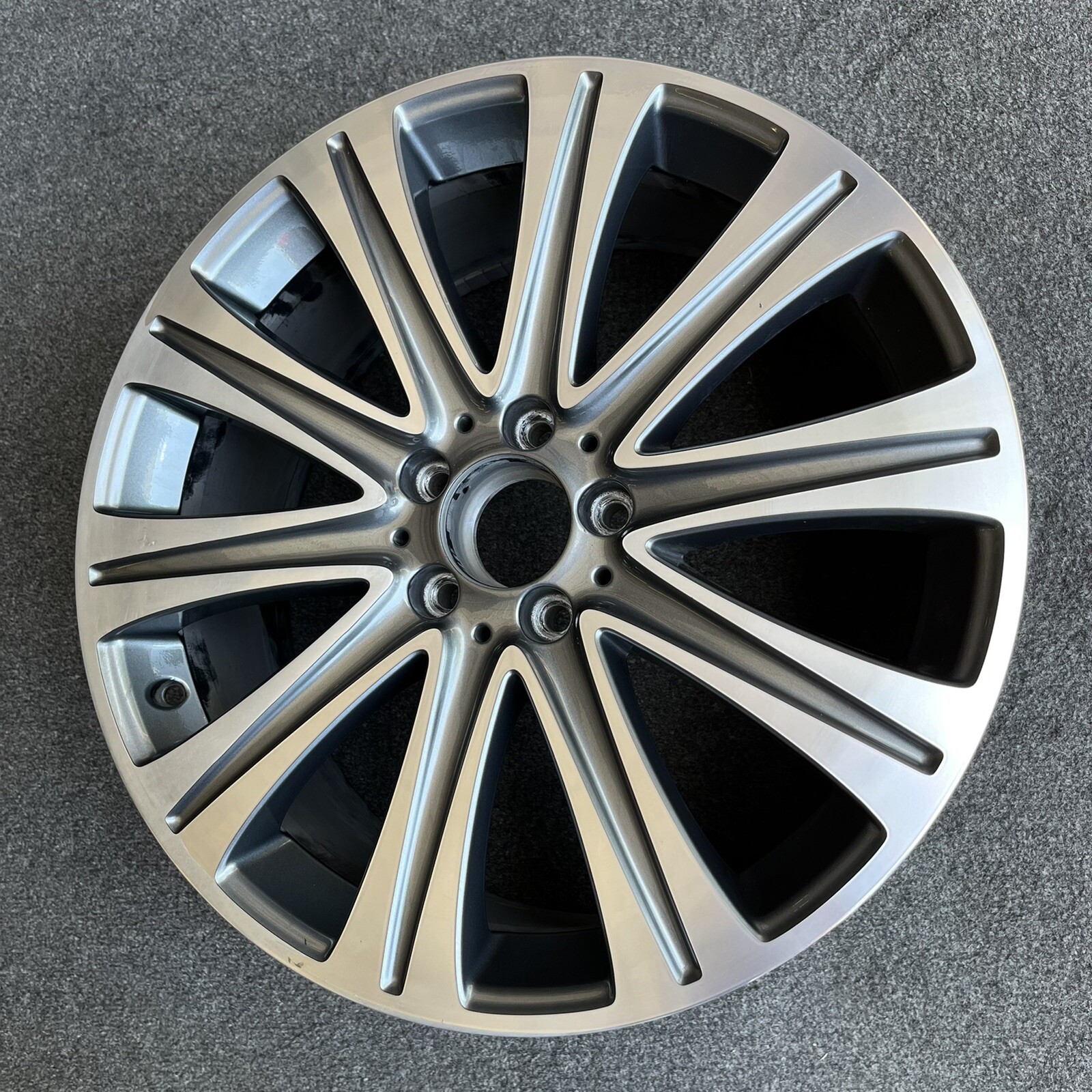SINGLE 19 INCH WHEEL MERCEDES E CLASS FRONT 2018-2021 OEM GREY MACHINED ...
