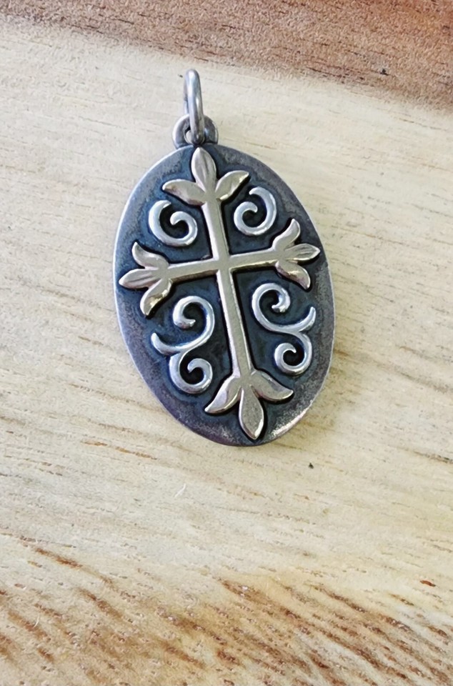Retired James Avery 14kt Gold Cross and Sterling Silver Pendant | eBay