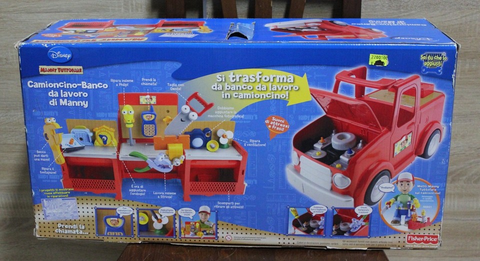 Handy Manny 2 in 1 Transforming Tool Truck Work Bench new sealed Nib ...
