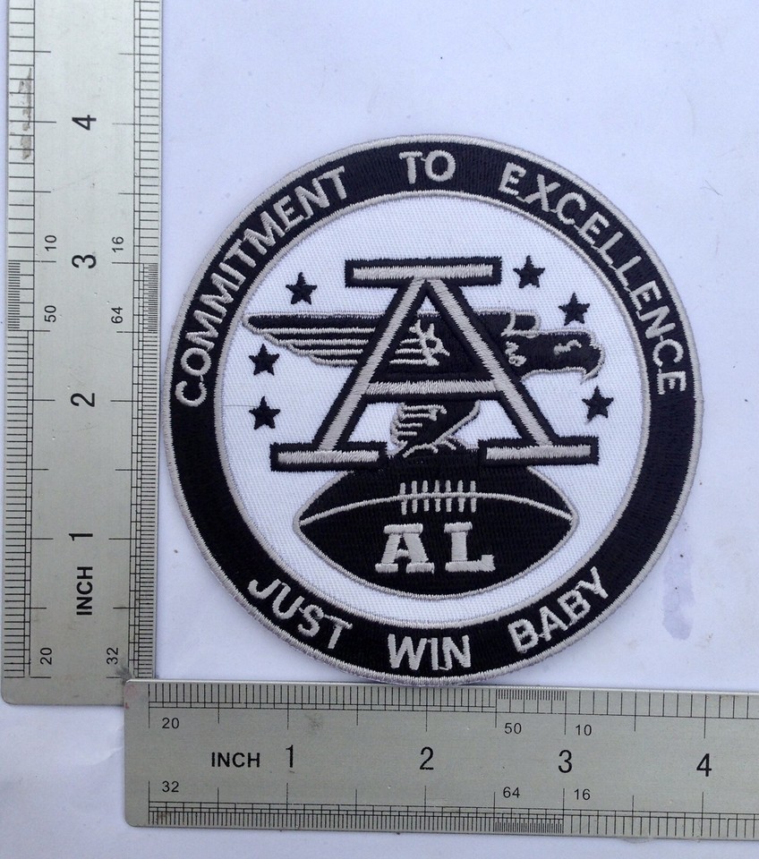 OAKLAND RAIDERS JERSEY PATCH AFL "AL" COMMITMENT TO EXCELLENCE,JUST WIN ...