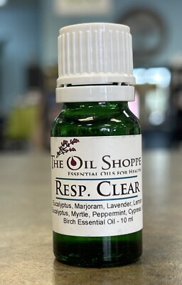 Resp. Clear 100% Conc. Essential Oil Blend l0 ml use to clear ...