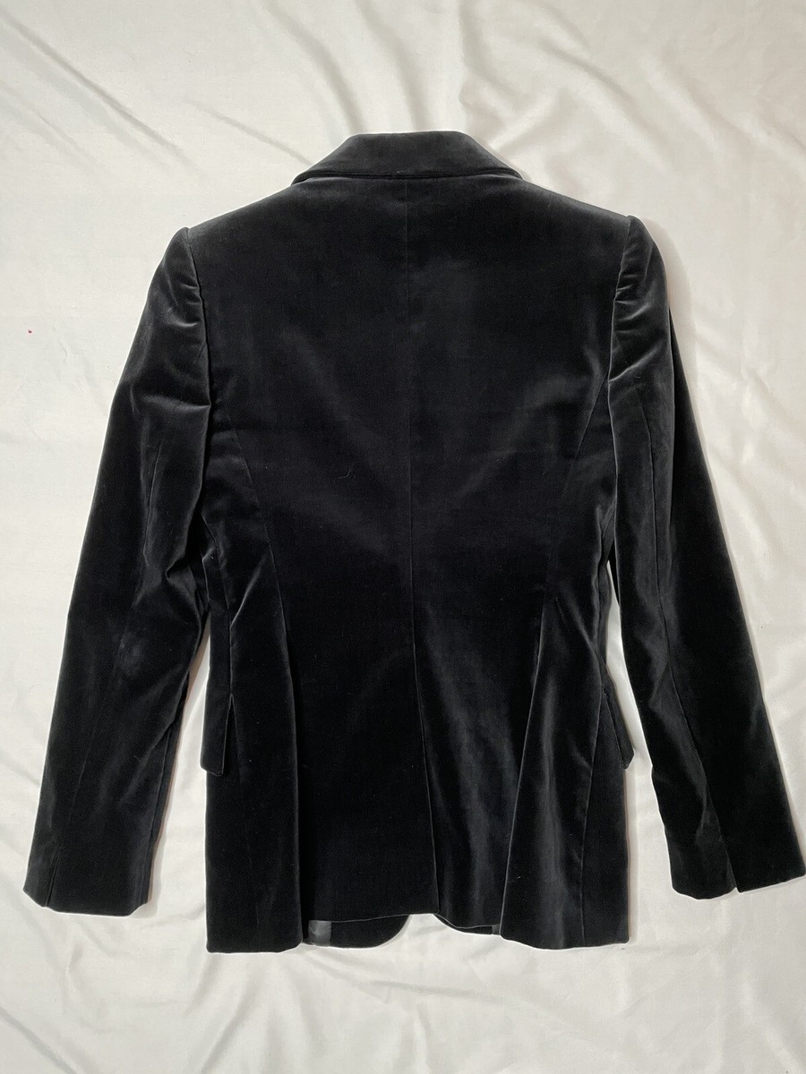 Tom Ford Gucci 2003 Black Cotton Velvet One Button Blazer Tom Ford Gucci 2003 Black Cotton Velvet One Button Blazer