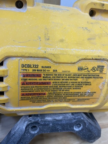 DEWALT DCBL722B 20V MAX XR Lithium-Ion Handheld Blower - FOR PARTS OR ...