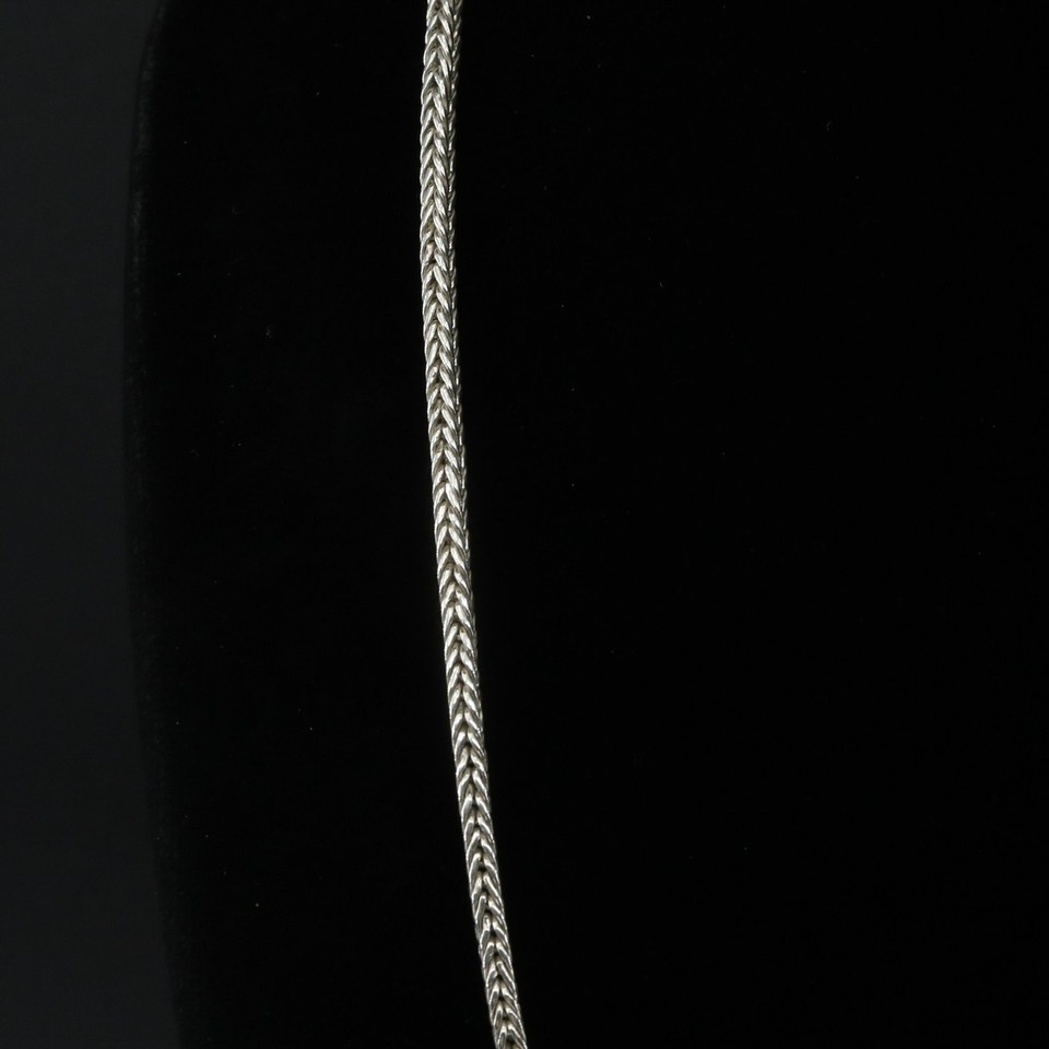 Sterling Silver - 4mm Foxtail Chain 28" Necklace - 31g | eBay
