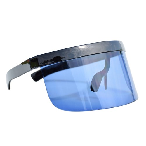 Unisex Retro Shield Visor Sunglasses Oversize Integrated Lens Fashion ...