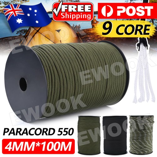 9 Strand Core Rope-100M 550 Paracord Parachute Cord Lanyard Mil Spec ...