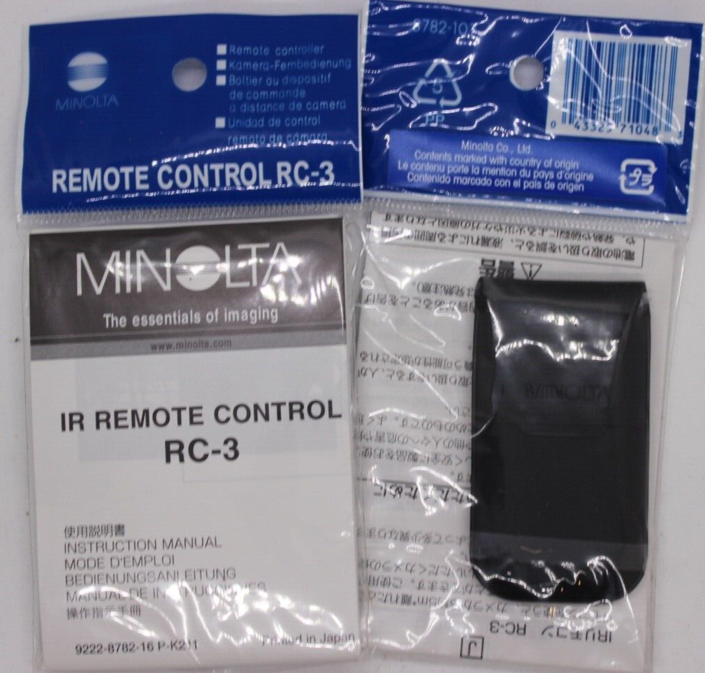 Lot of 3 Minolta RC-3 IR Remote Control Shutter Switch For Dimage, Vectis Camera | eBay