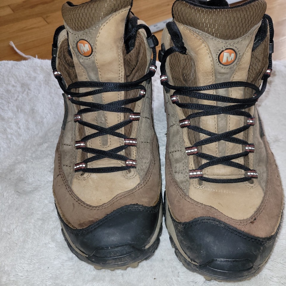 Merrell Pulse II Mens Size 10 Brown Leather Waterproof Vibram Sole ...