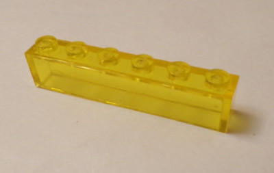 Lego x1 Trans Yellow 1x6 Brick, Without Bottom Tubes, 3067 (028-213) | eBay