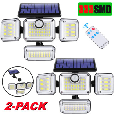 333 LED Solar Lights Outdoor 3000LM Waterproof Motion Sensor Security ...