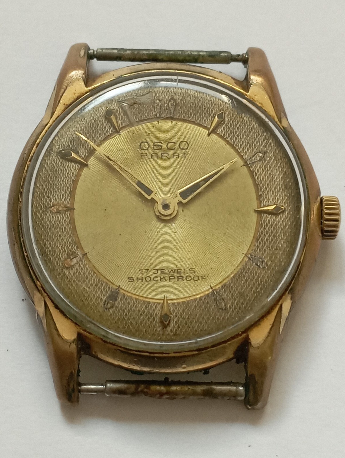 VINTAGE RARE OSCO cal. 52 from 1950 rolled gold plated fancy lugs watch ...