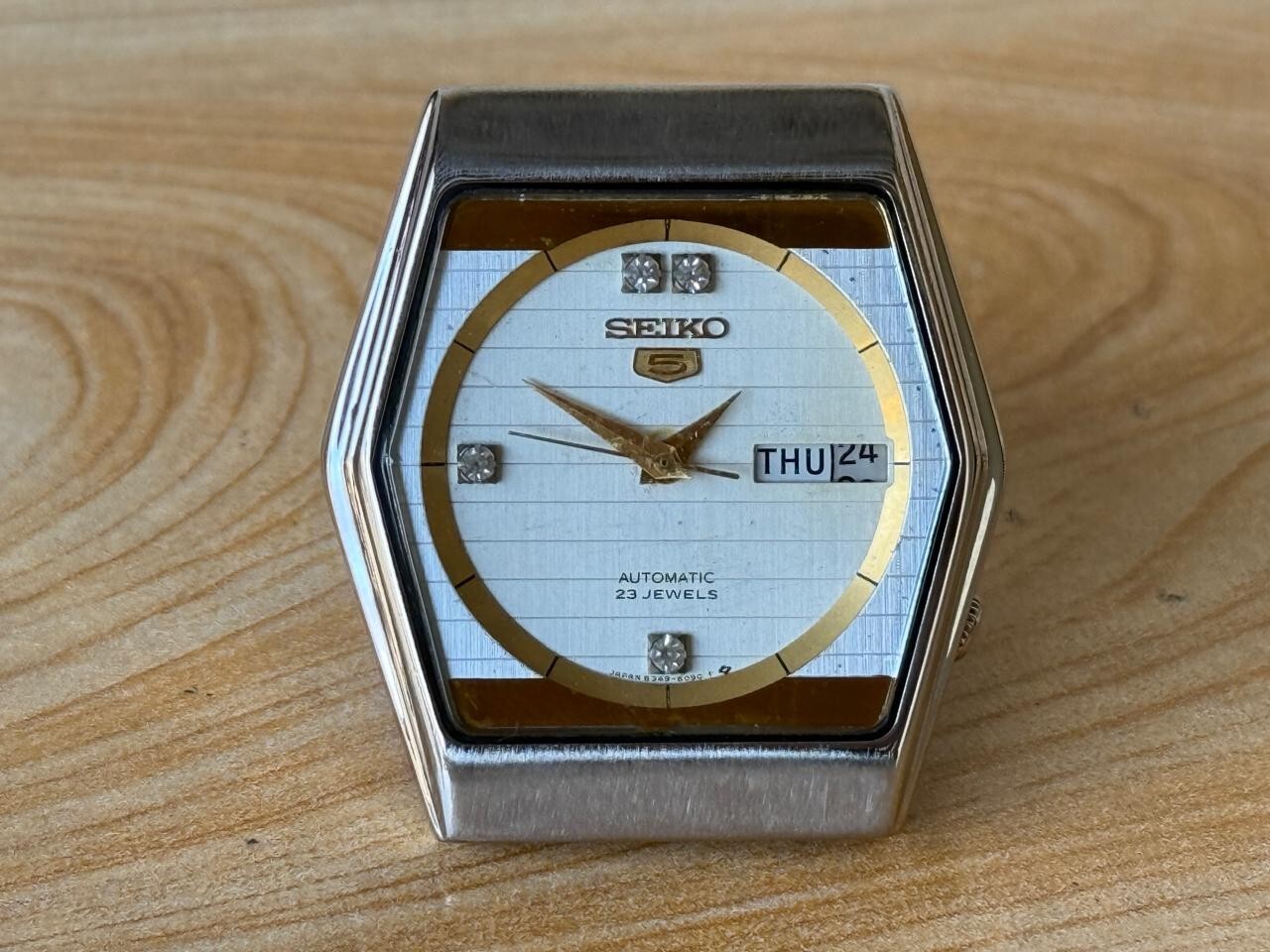 Vintage Seiko 5 Automatic 6349-6060 Mens Watch For Sp… - Gem