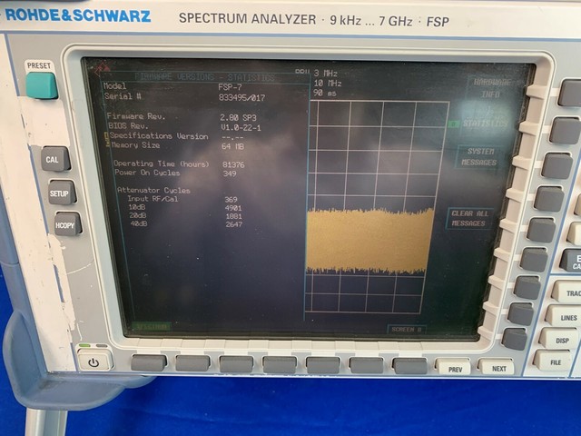 Rohde & Schwarz FSP7 7 GHz Spectrum Analyzer for sale online | eBay