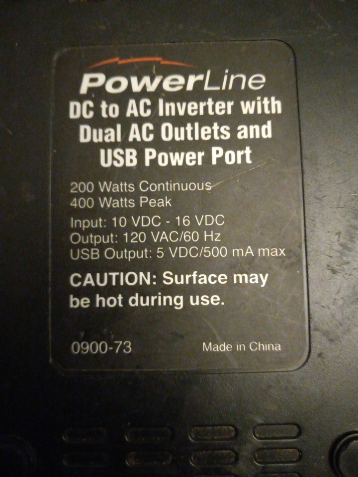 Powerline DC to AC Inverter Plus Dual AC Outlets Car Charger 0900-59 | eBay