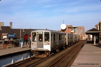 CTA Chicago Transit Authority "L" #2233 1990 35mm Original Kodachrome ...