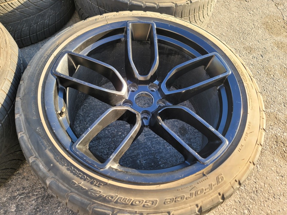 20x10.5 Dodge Charger Challenger SRT Hellcat Replica Wheels Rims Black ...