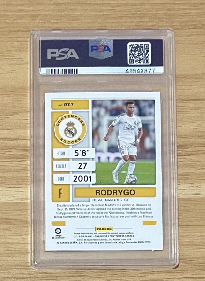 Rodrygo Rookie Ticket 2019-20 Panini Chronicles PSA 10 | eBay