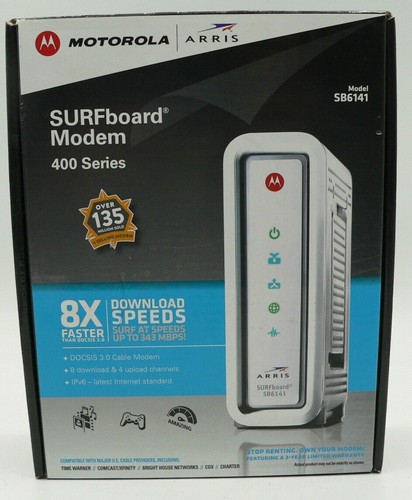 Motorola ARRIS SURFboard SB6141 DOCSIS 3.0 Cable Modem 400 Series ...
