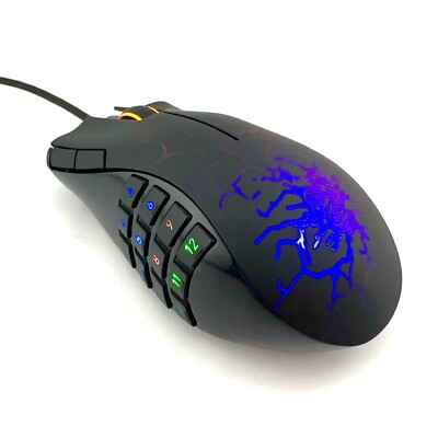 Custom Modified Blue Razer Naga Molten Gaming Mouse RZ01-0028 | eBay