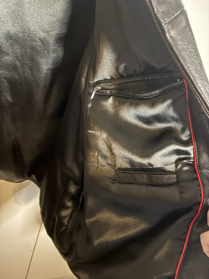 Men’s Leather Limited Black 100% Genuine Leather Vintage Jacket Size XL ...