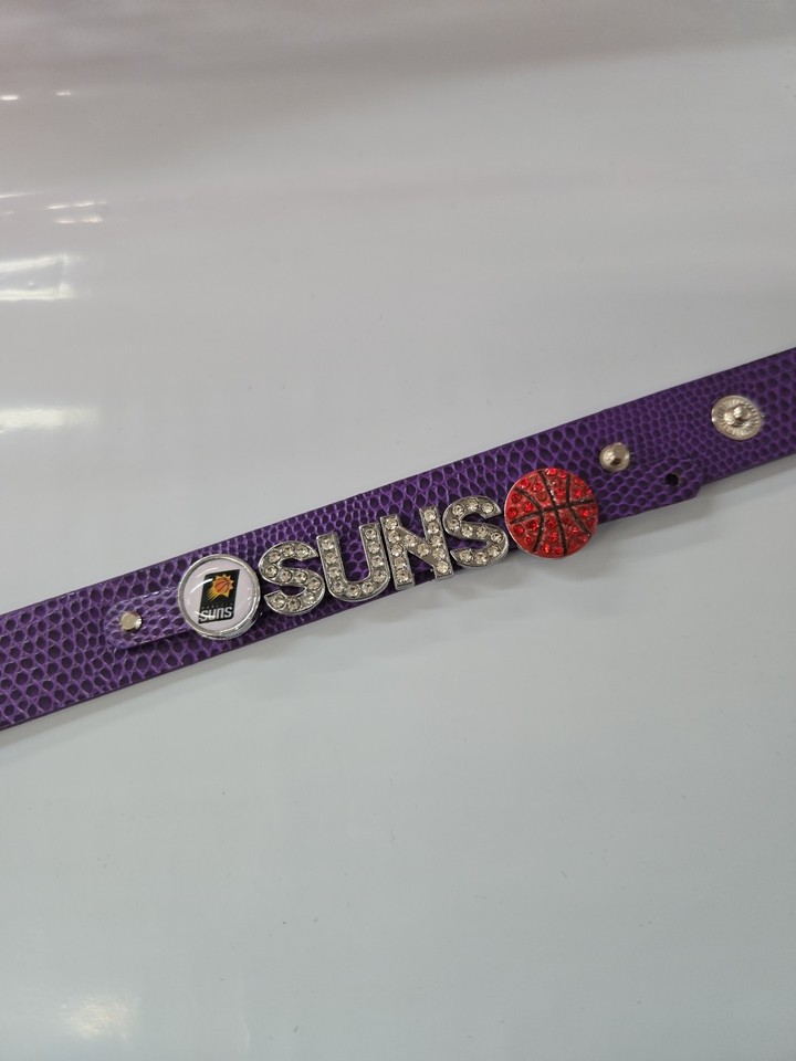 Phoenix Suns rhinestone basketball Bracelet NBA bling slide charms ...