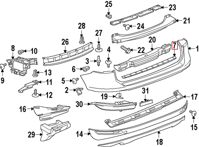 VW Touareg 7p Genuine Rear Bumper Upper Chrome Trim Molding ...