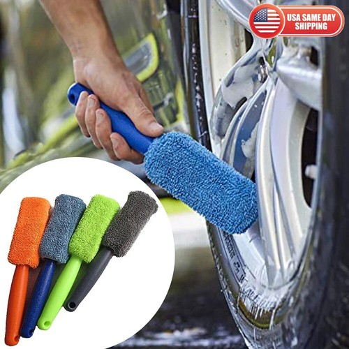 Car Wheel Brush Microfiber Wheel Rim Wash Sludge Dirt Cleaner Detailing ...