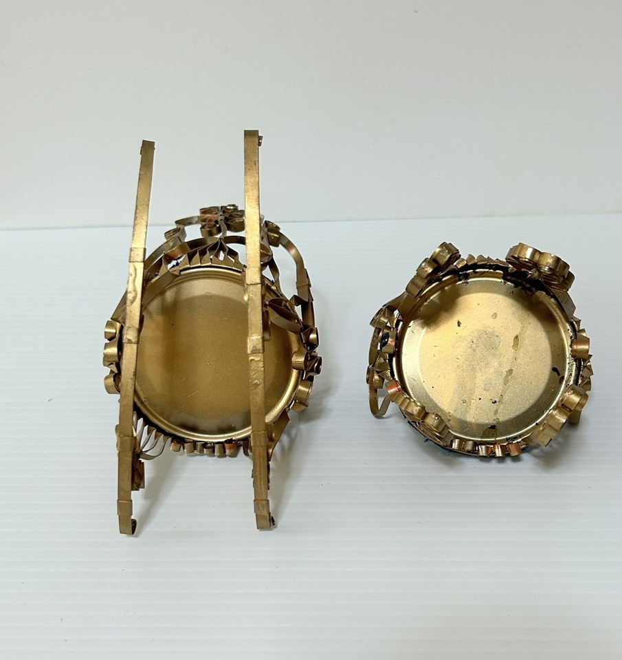 Vintage Folk Art Tin Can Pincushion Rocking Chairs Tramp Art Handmade ...