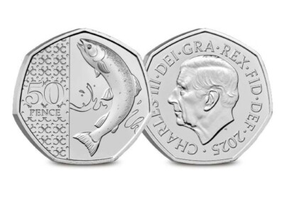 2025 King Charles III Salmon 50p Coin Fifty Pence BUNC | eBay UK