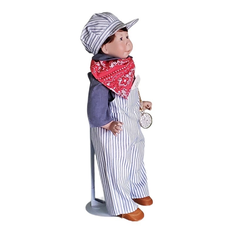 Lee Middleton’s Bubba Chubbs 22" Railroad Train Conductor Boy Doll NEW ...
