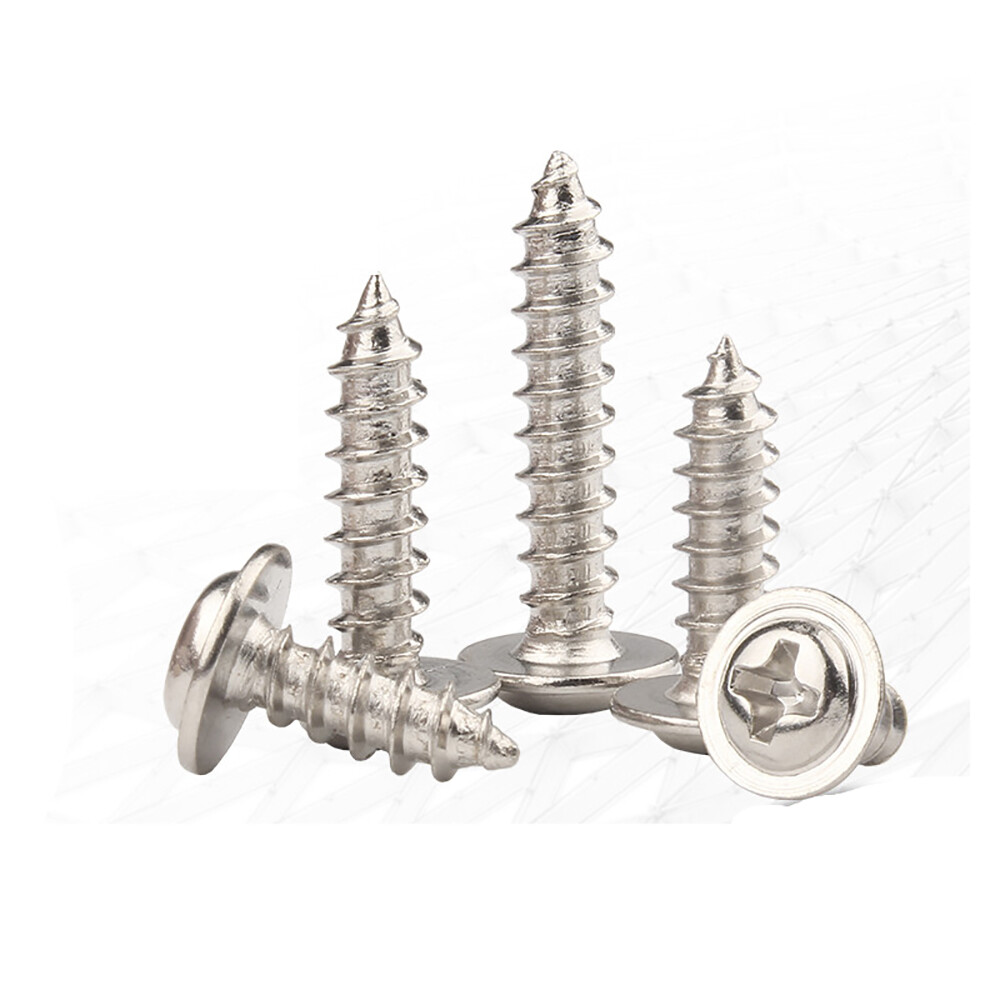 Flanged Pan Head Phillips Self-Tapping Screws Tappers Wood Screws M1.4 ...