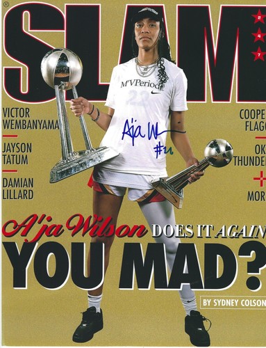 A'JA WILSON Signed 8.5 x 11 Photo WNBA Basketball LAS VEGAS ACES South ...