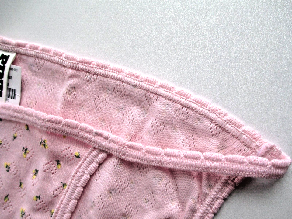 VICTORIA'S SECRET PINK 100% Cotton String Bikini Panty VS Pink Floral S ...