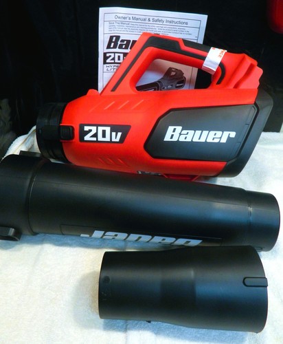Bauer 20V CORDLESS JET FAN BLOWER 96 MPH/338 CFM Power Tool Only 64942 ...