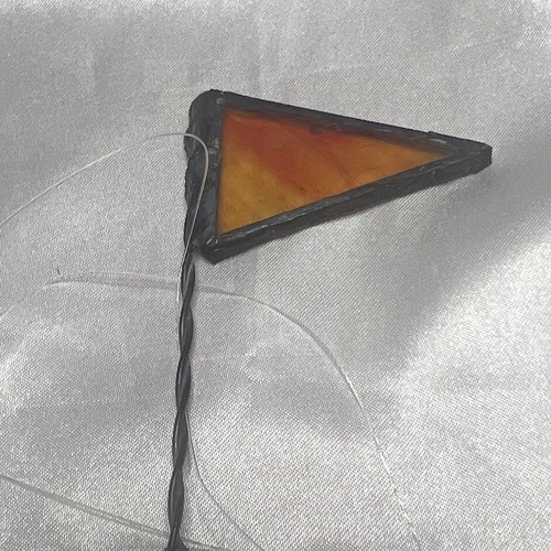 Vintage Golf Tee Green Lead Metal Stained Glass Sun Catcher Window ...