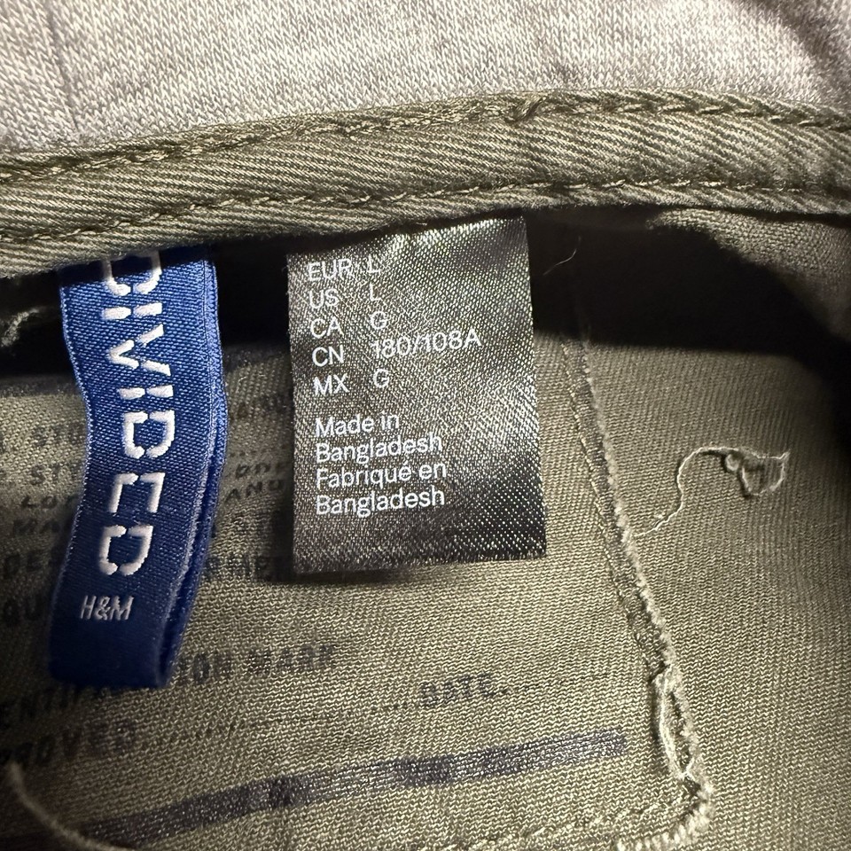 H&m Divided Men's Large USANYC Division Army Green Hooded Parka Jacket ...