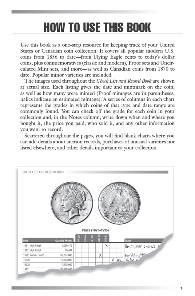 Official Red Book: Check List and Record Book of US and Canadian Coins ...
