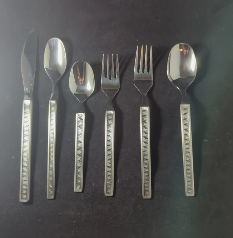 RARE 76 pc Set 1960's MCM Vintage Noritake EROS Stainless Silverware ...