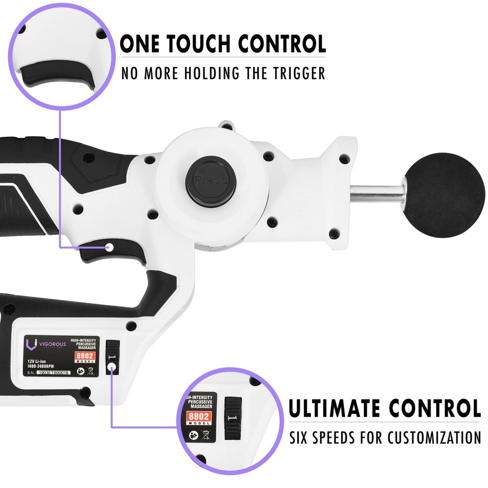 Personal Percussion Jigsaw Massage Gun- Handheld Deep Muscle Massager ...