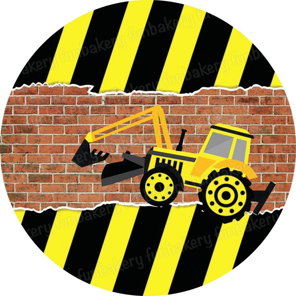 Baustelle eßbar Tortenaufleger Muffin Party Deko Geschenk Geburtstag Bauarbeiter | eBay.de