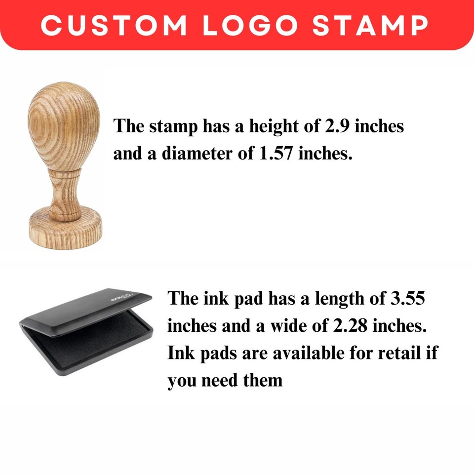 Custom Logo Round Wood Stamp, Personalized Stamp, Business Stamp ...
