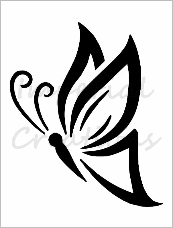 Flying Butterfly Stencil