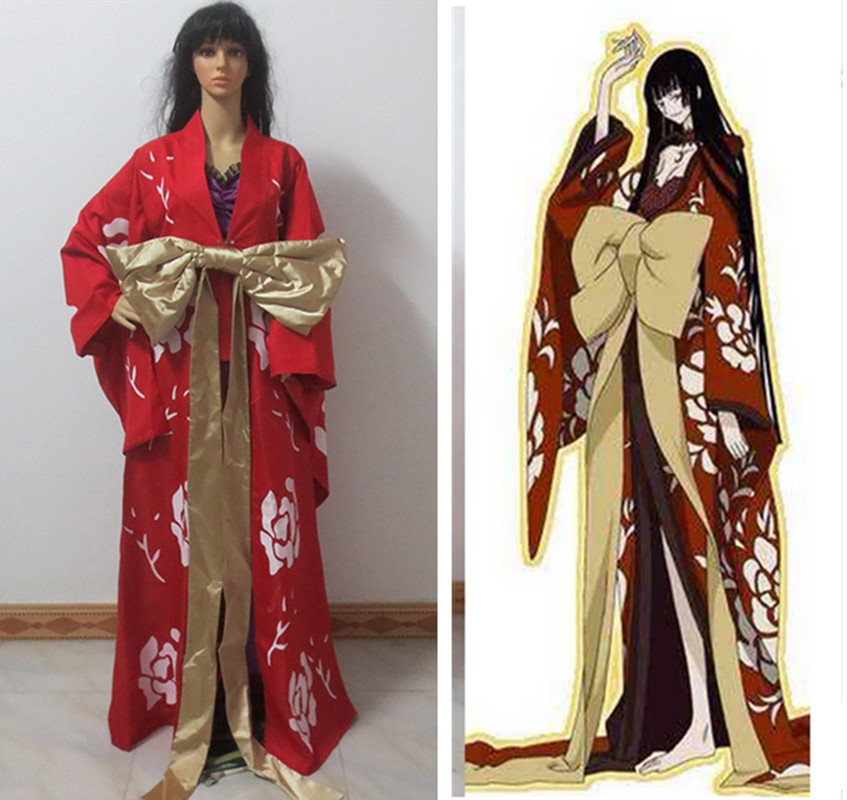 Xxxholic Yuko Ichihara Red Kimono Cosplay Costume Anime Manga xxxHolic ...